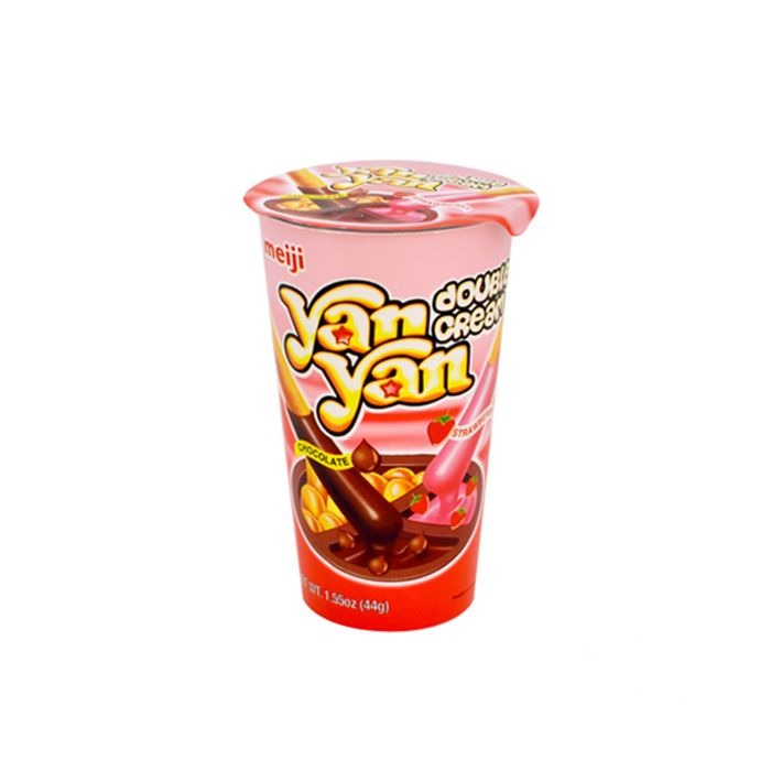 MEIJI YAN YAN DOUBLE CREAM DIP BISCUIT SNACK CHOCOLATE & STRAWBERRY 44 ...